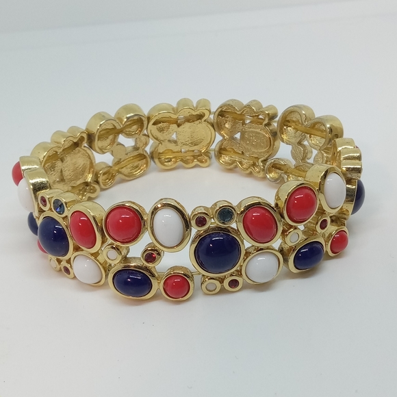 Joan Rivers | Jewelry | Vintage Joan Rivers Stretch Bracelet Red White ...